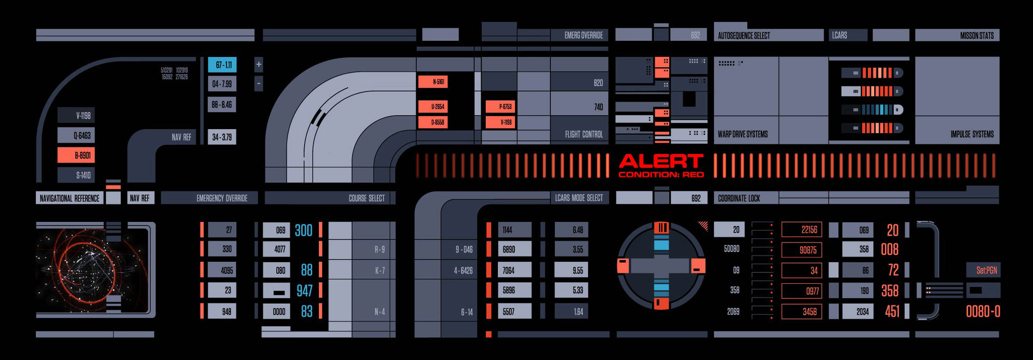 Star Trek Desk Mat: U.S.S. Stargazer Conn Station– Master Replicas